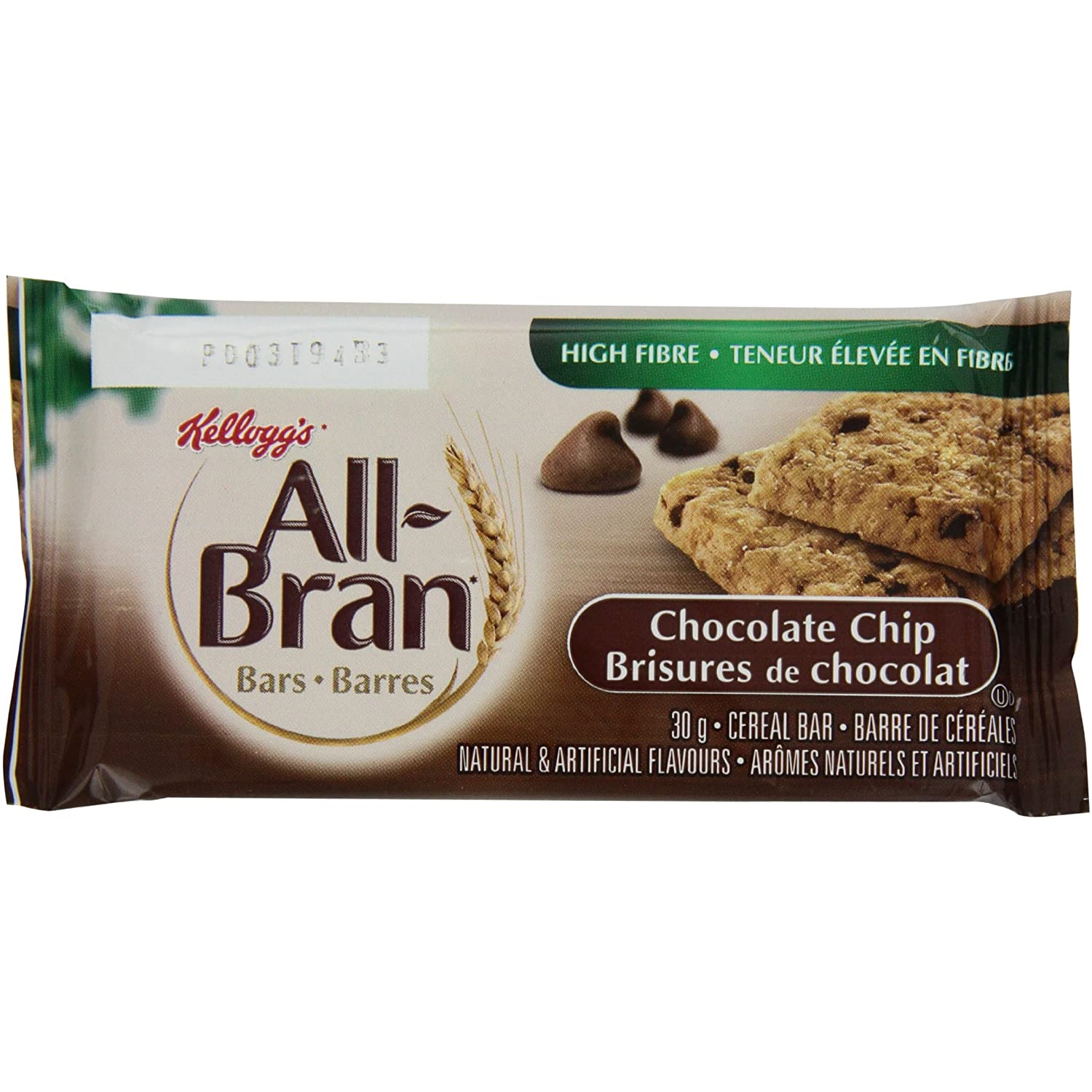 KELLOG’S ALL BRAN CHOCOLATE CHIP BAR 30g – Canteen Canada