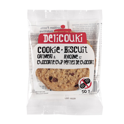DELICOUKI OATMEAL & CHOCOLATE COOKIES 2PK 50g – Canteen Canada