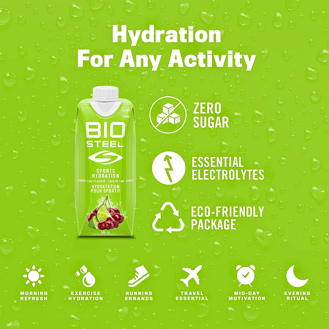 BIOSTEEL CHERRY LIME SPORTS HYDRATION 500mL – Canteen Canada