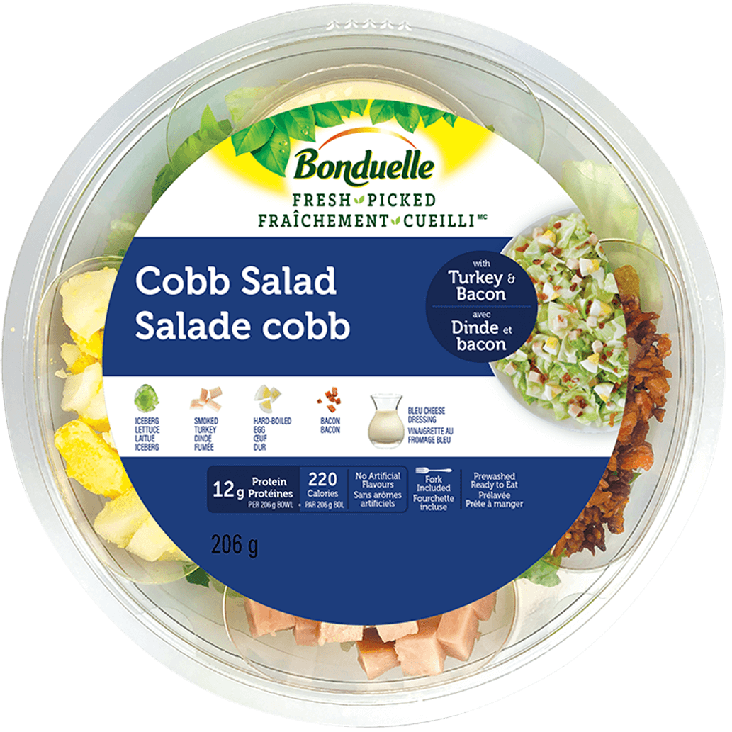BONDUELLE COBB SALAD WITH TURKEY & BACON 206g – Canteen Canada