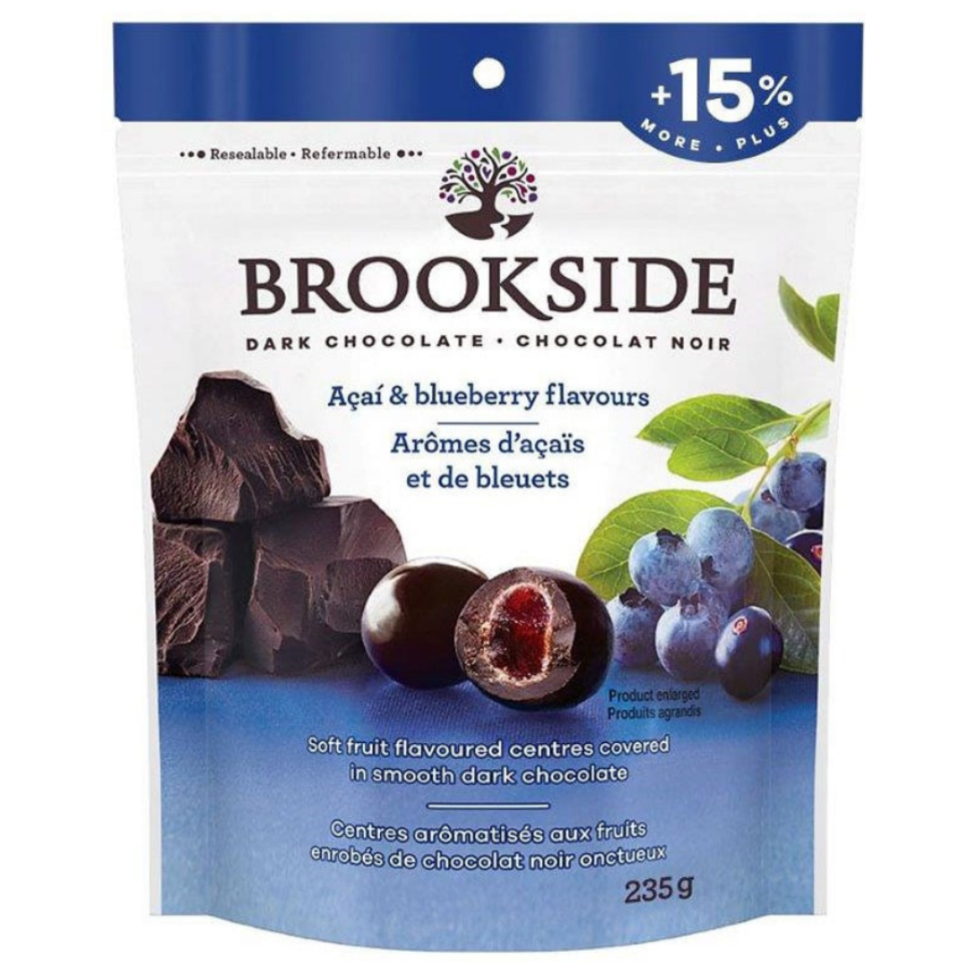BROOKSIDE DARK CHOCOLATE ACAI & BLUEBERRY 235g – Canteen Canada