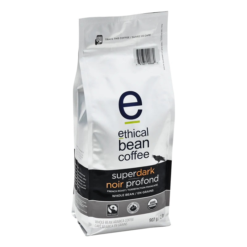ETHICAL BEAN FAIRTRADE ORGANIC SUPERDARK WHOLE BEAN 2.3kg – Canteen Canada