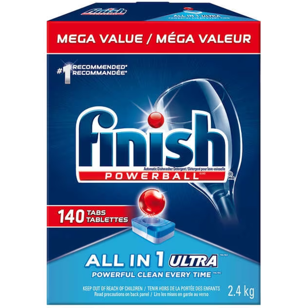 FINISH POWERBALL AUTOMATIC DISHWASHER DETERGENT 140count – Canteen Canada