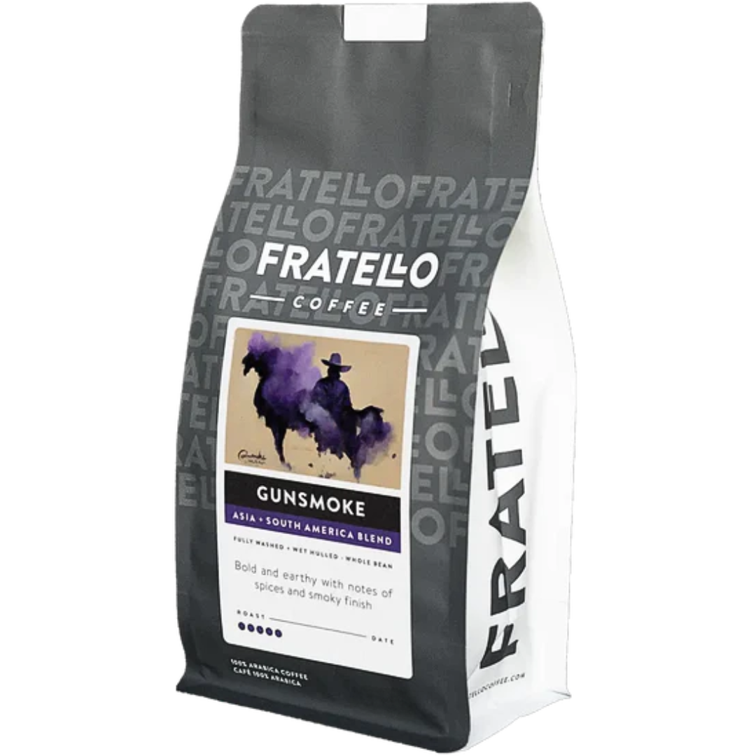 FRATELLO COFFEE ROASTERS GUNSMOKE WHOLE BEAN 907g – Canteen Canada