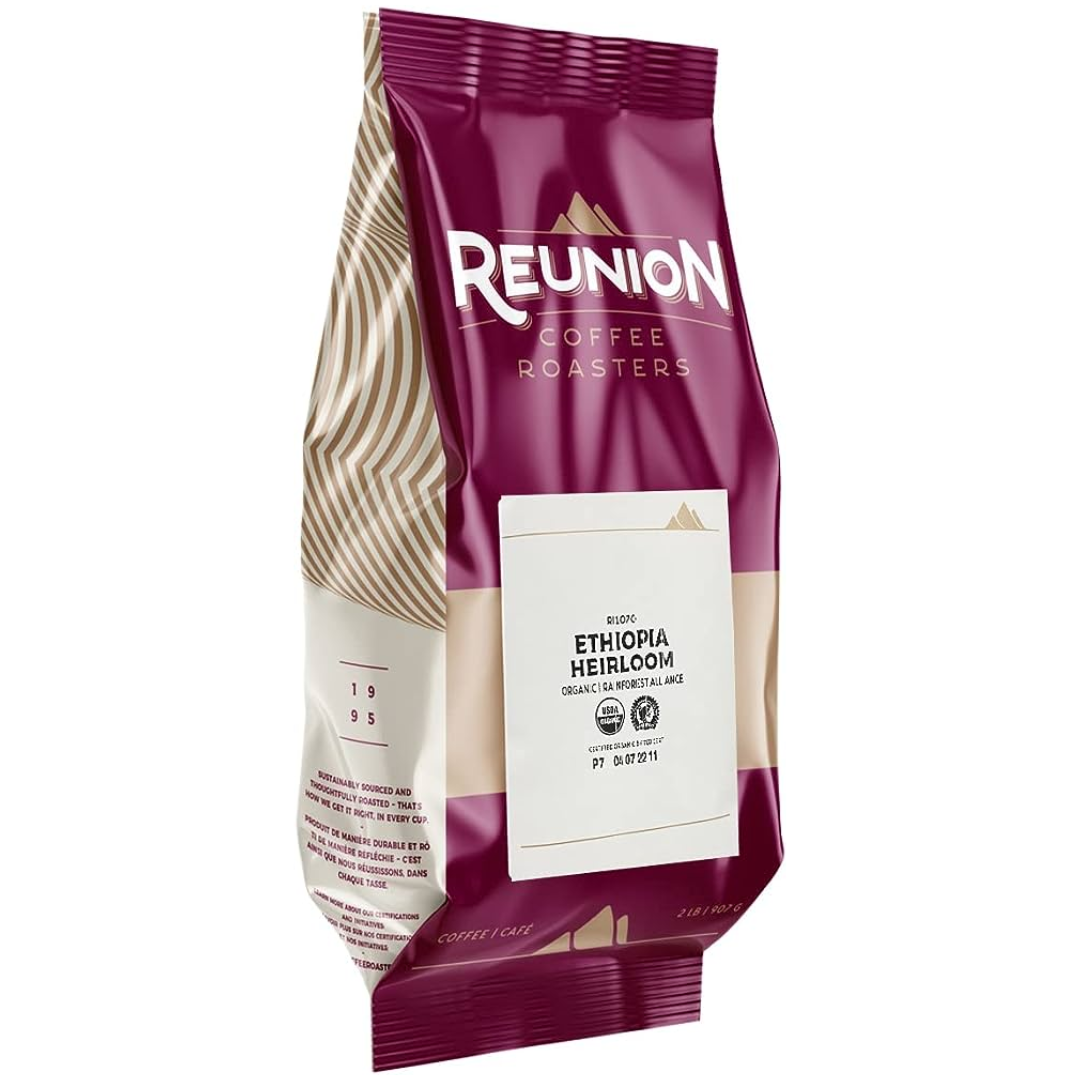 REUNION COFFEE ROASTERS ETHIOPIA HEIRLOOM WHOLE BEAN 907g – Canteen Canada