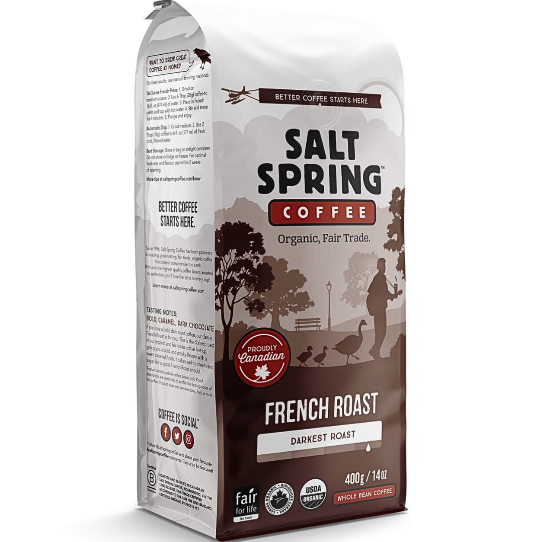SALT SPRING FAIRTRADE ORGANIC FRENCH ROAST GROUND 400g – Canteen Canada