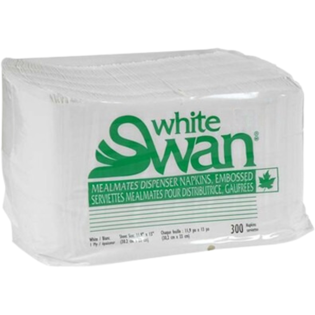 WHITE SWAN WHITE NAPKIN 1PLY 61328 (300 count) – Canteen Canada