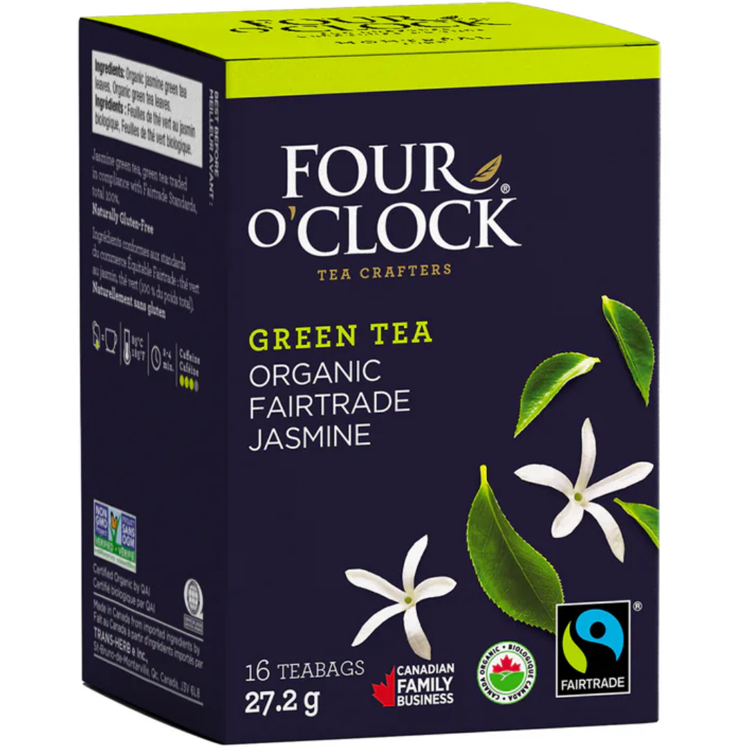 FOUR O’CLOCK ORGANIC JASMINE GREEN TEA – Canteen Canada